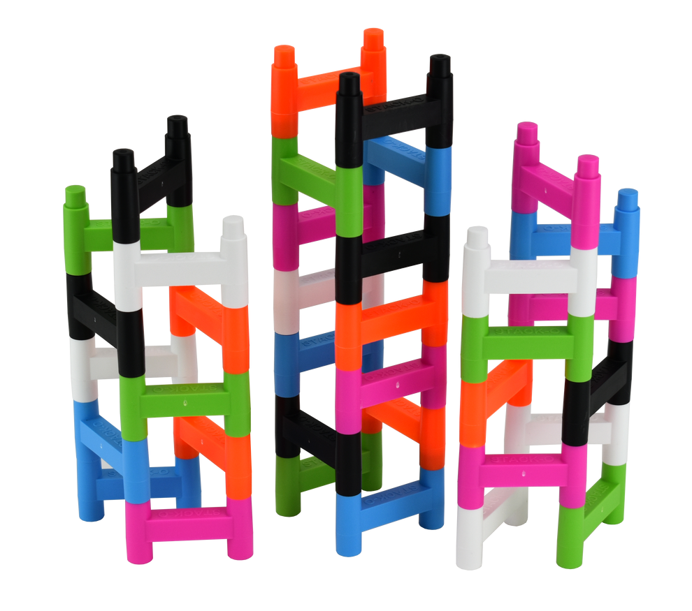 STACK-O-Toy Stacking Blocks (36 Blocks, 6 colors each.) | Quality Plastics